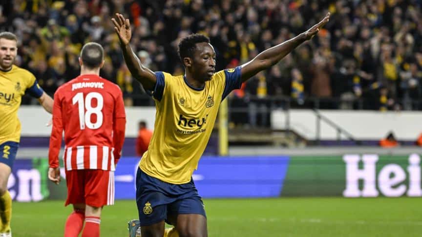 Jean-Thierry Lazare après la qualification de l’Union Saint-Gilloise ...